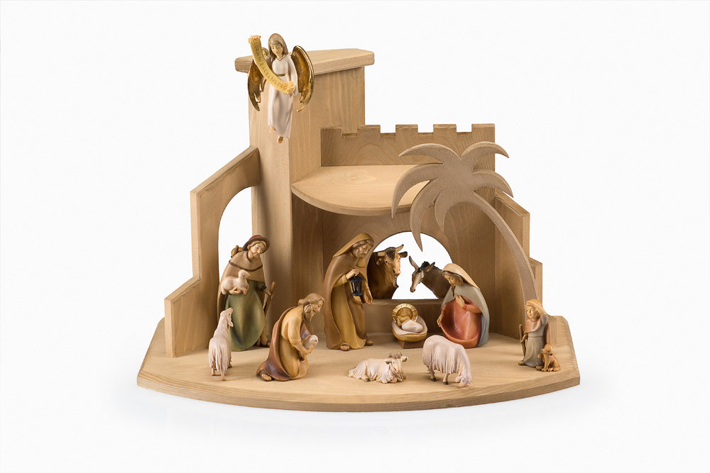 LEPI Nativity Set 12 Pieces Joseph 3 + Stable - Gloria Nativity ...