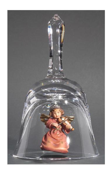 Crystal Bell Angel with Violin by PEMA – Authentic Christian Gifts