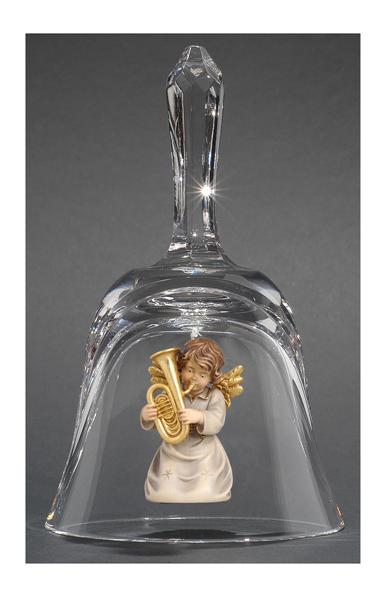 Crystal Bell Angel with Tuba by PEMA – Authentic Christian Gifts